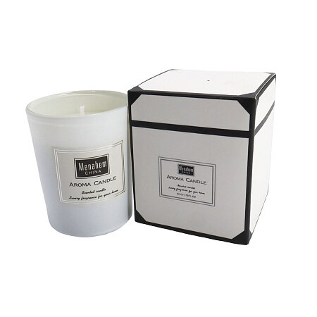 Aroma Candle BLACK CHERRY AND MERLOT, Menahem (Аромасвеча в стакане черная вишня И мерло, время горения: около 12 часов), 1 шт.