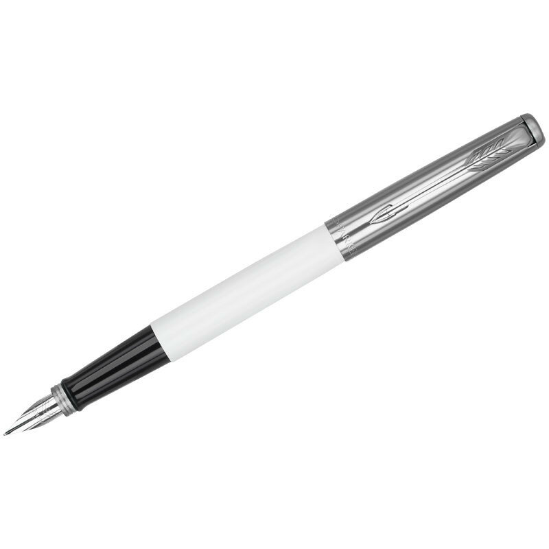 Ручка перьевая Parker "Jotter Originals White Chrome CT" синяя, 0,8мм, подарочная упаковка, 347054