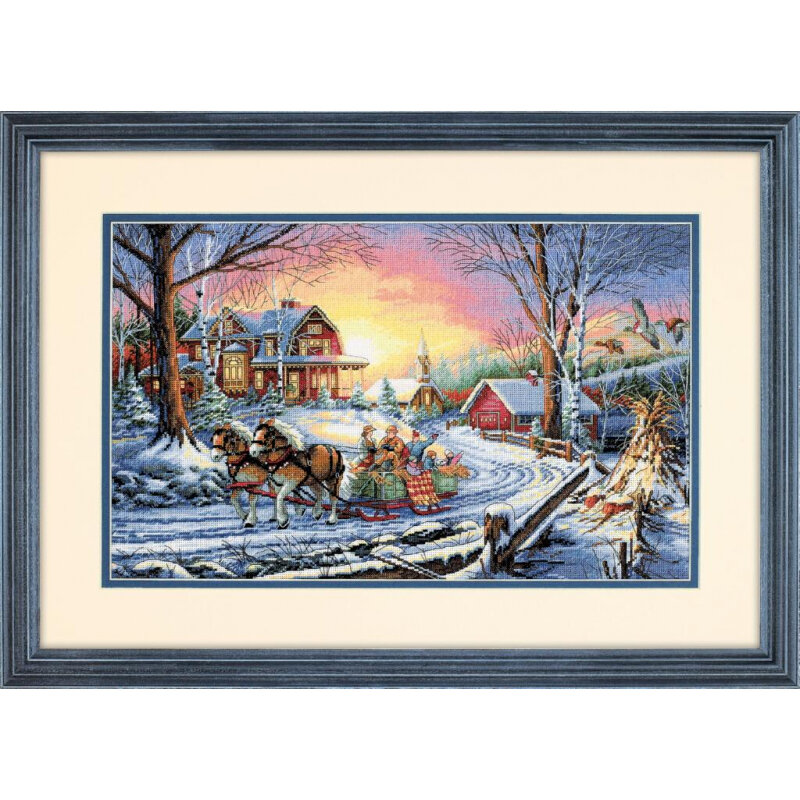 35208 Зимние радости (Зима, Pleasures Of Winter), 41х25, аида 18, счетный крест Dimensions