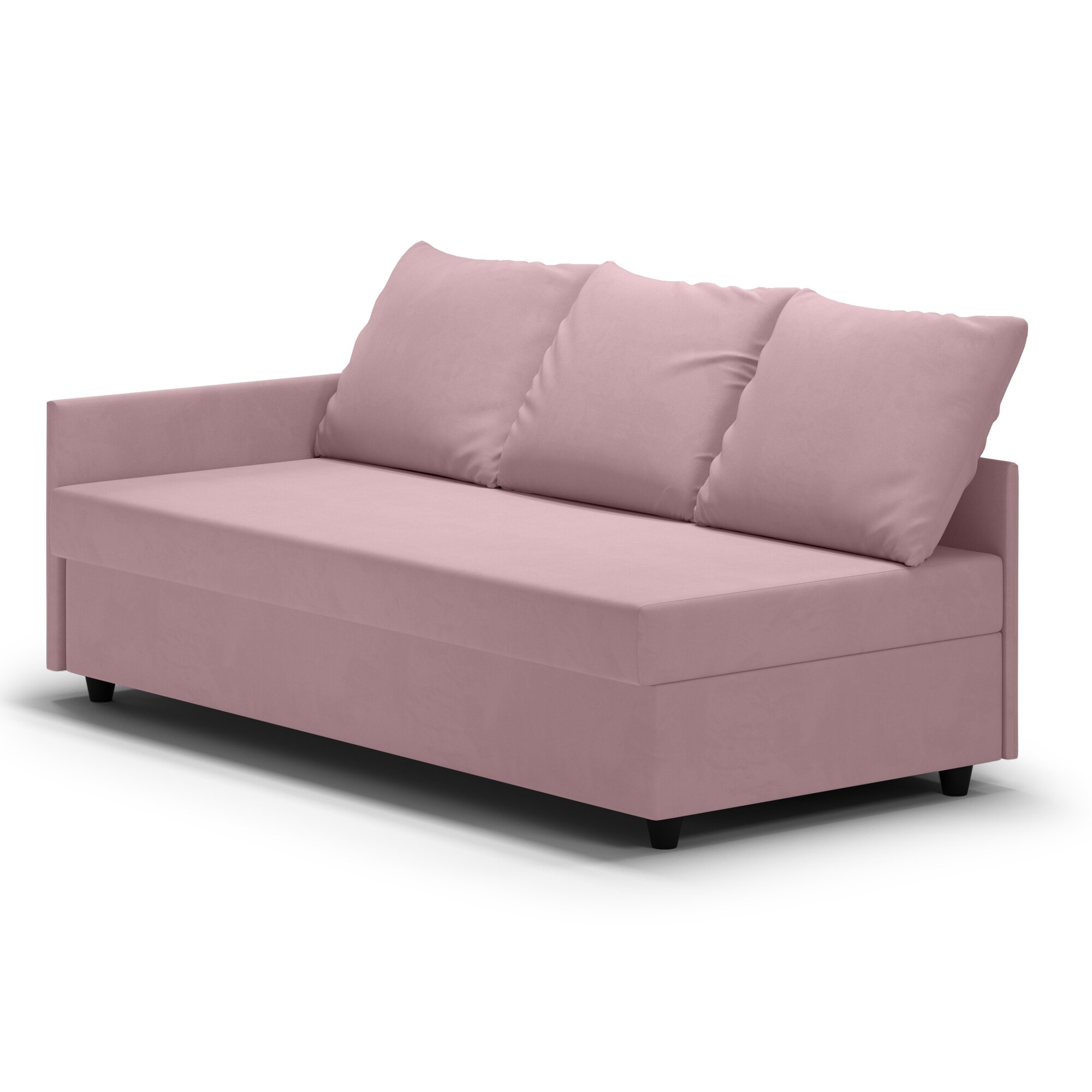 Кушетка WESTENY "ART-311 левая" 195x94x62, 90x190, 1 место, розовый велюр