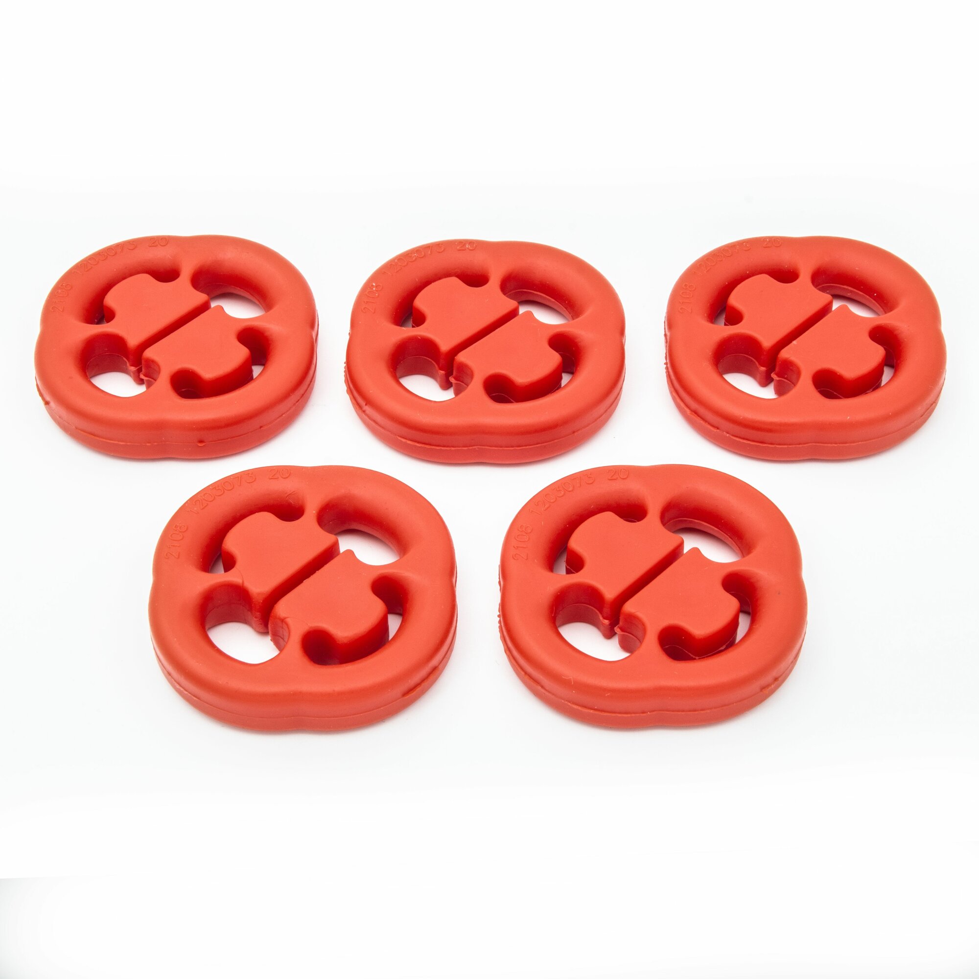 Подушка (крепления) глушителя ВАЗ 2108/10/14/15 (к-т 5шт) красный полиуретан COMFORT "ПИК"