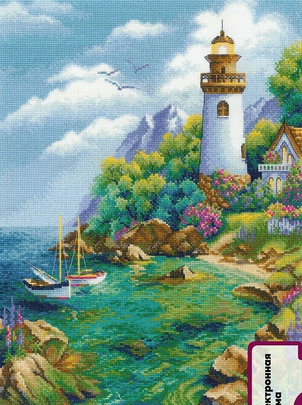 Набор для вышивания Риолис #2188 Тихая гавань, Счетный крест, 30 х 40 см