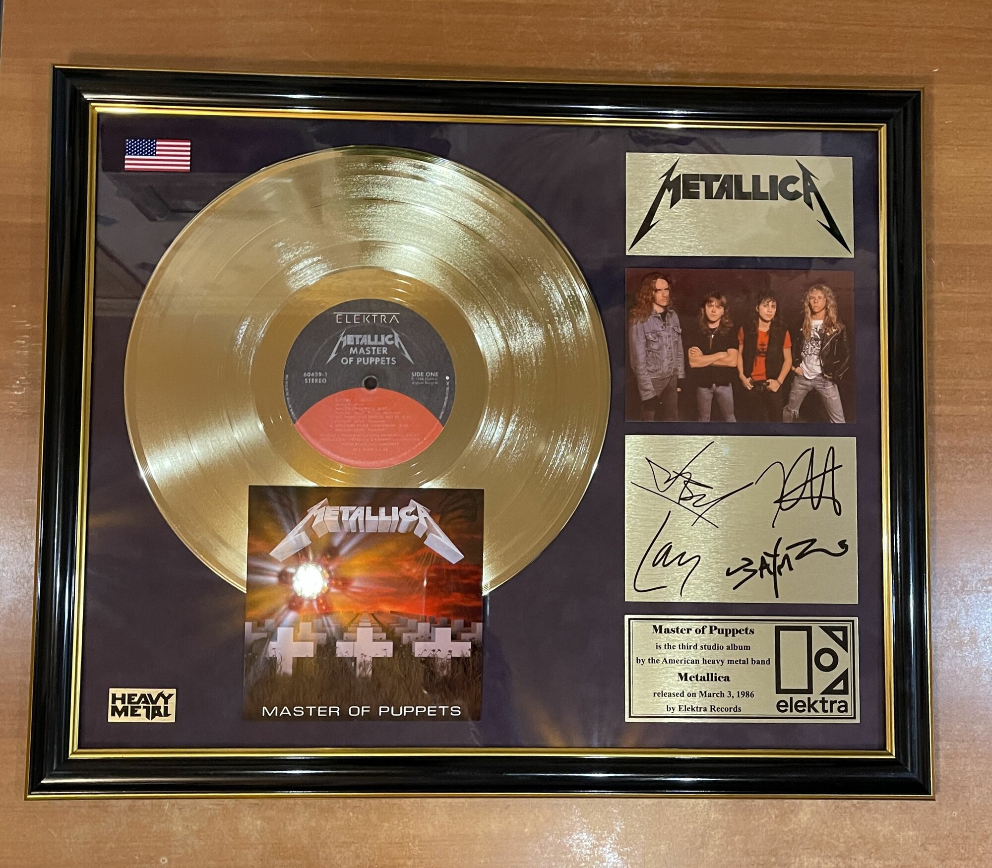 Metallica master of puppets картина с винилом