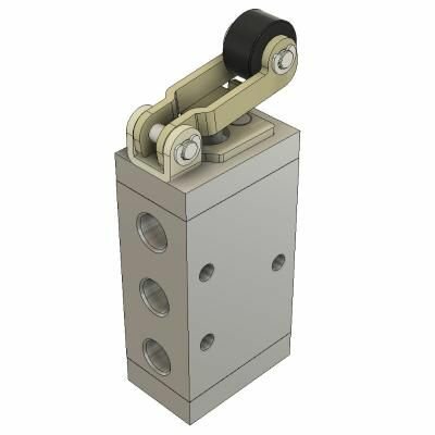M5R11006G Пневмораспределитель с роликом нажимного типа, 5/2, G1/8, без фиксации