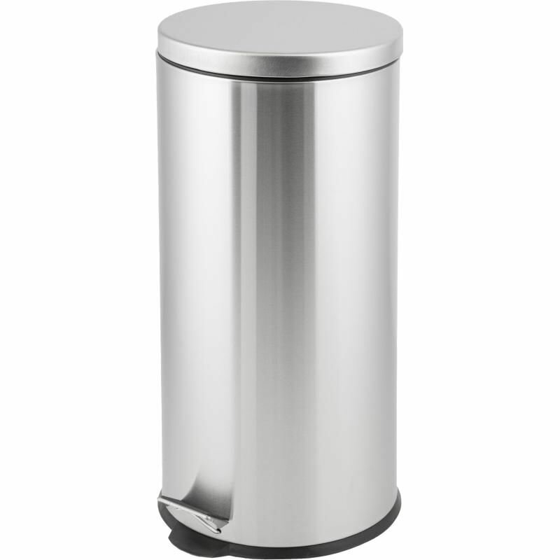Ведро мусорное с педалью, 30 л, матовое, нержавеющая сталь