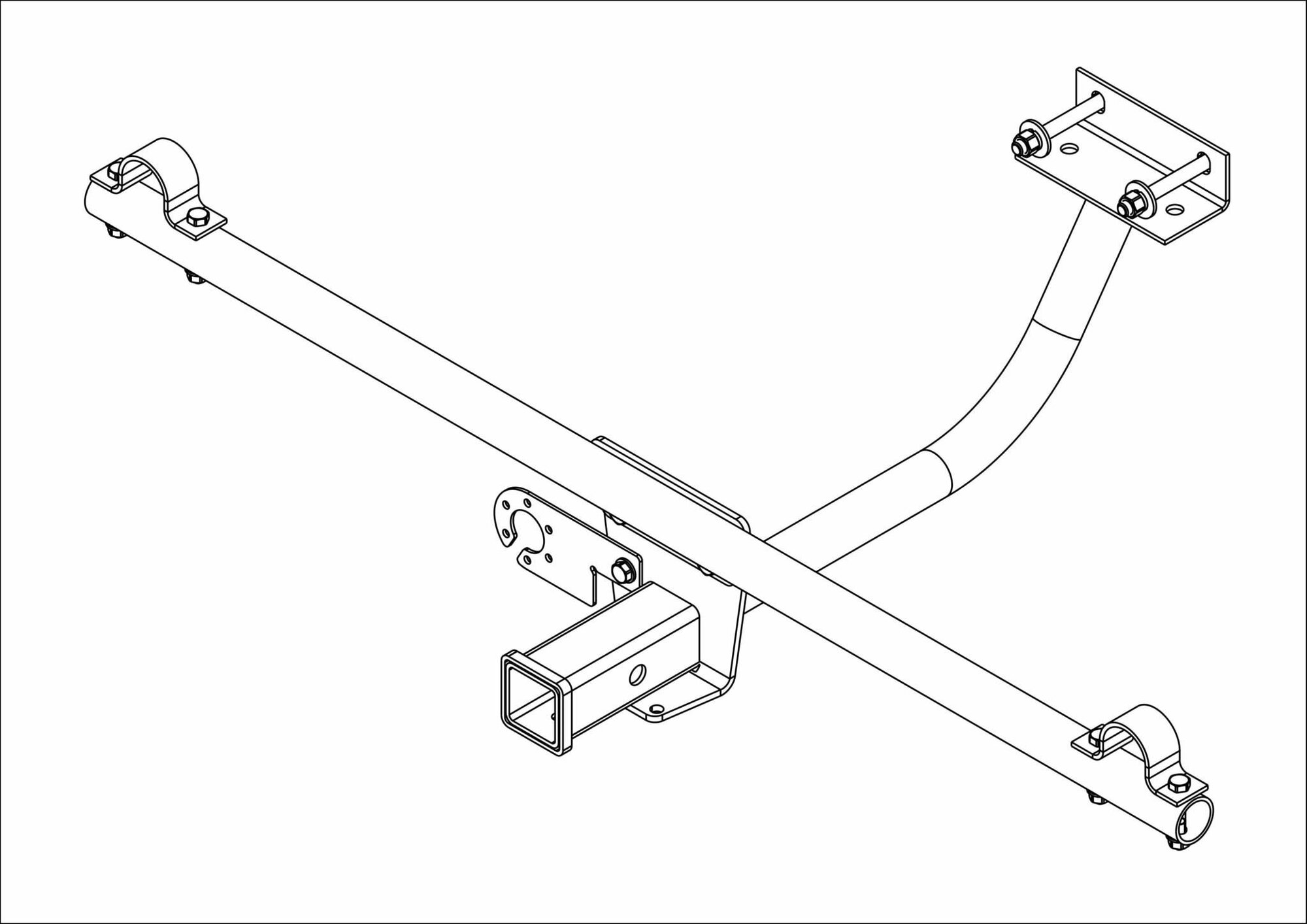 Фаркоп AvtoS для LADA Urban, 2121 квадрат 50х50 с унив. электрикой и сертификатом, арт.(VAZ-71+electr)