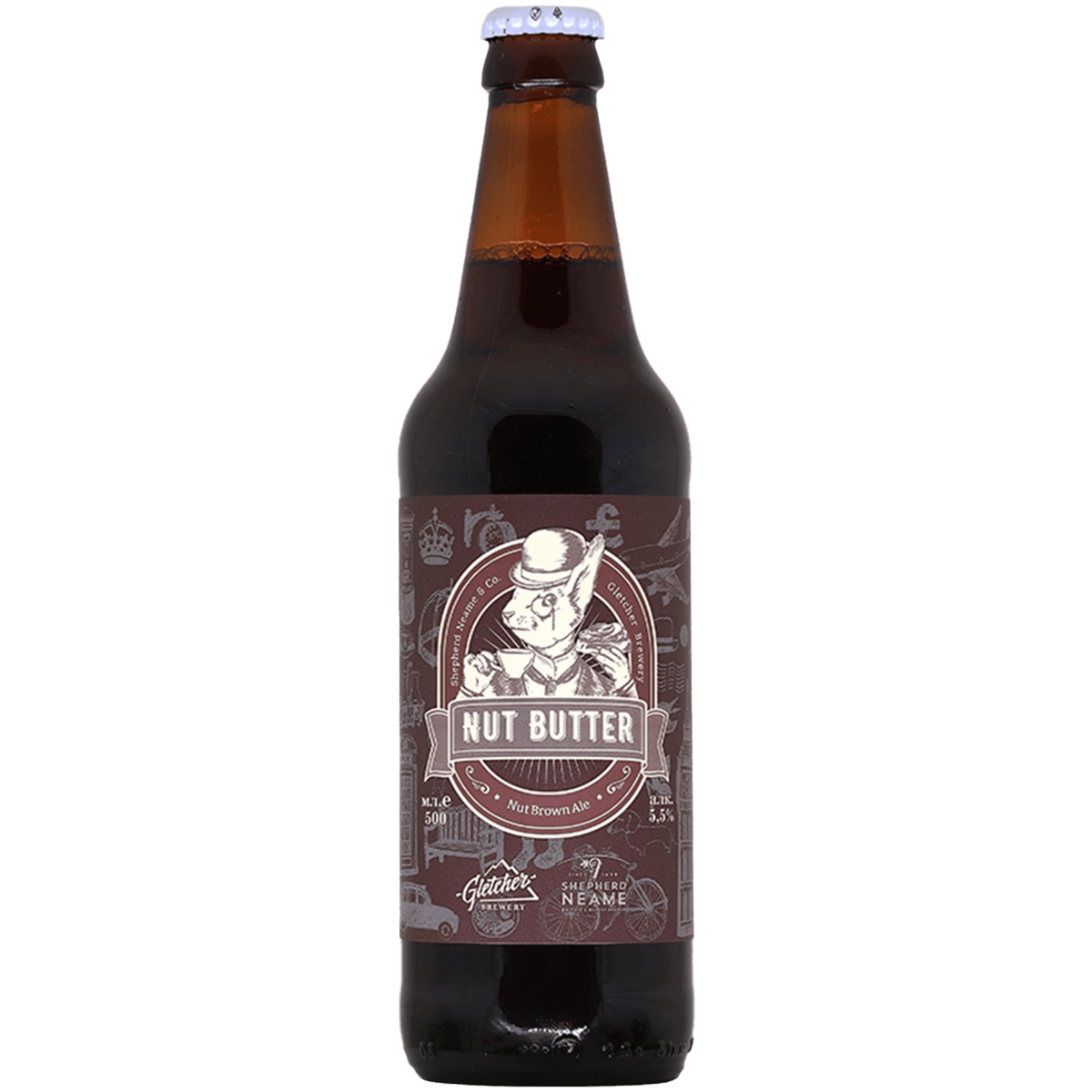 Пиво Gletcher Nut Butter темное 0,5 л