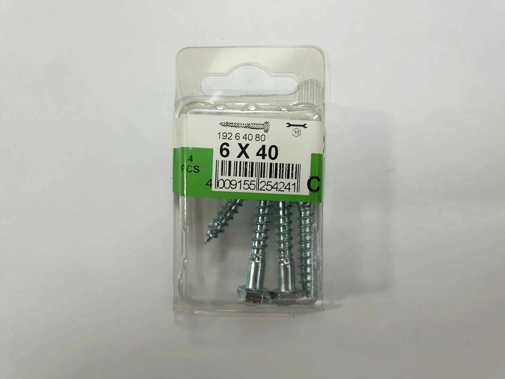 Шуруп по дереву шестигранная голова неполная резьба SW10 DIN 571 6x40 (4 pcs) (в 1уп-5 пач) SWG, Германия