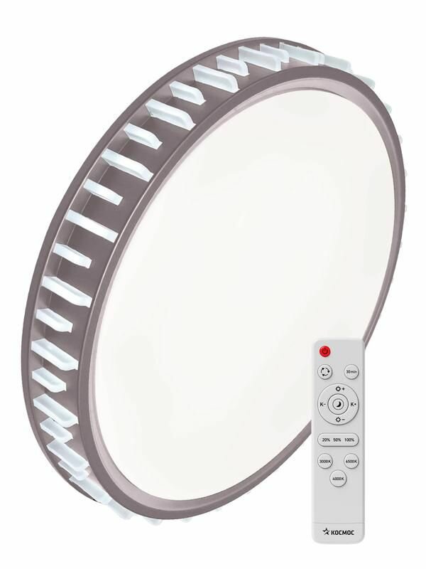 Светильник светодиодный PREMIUM ASTERA 75Вт 230В 3000-6500К 6000лм IP40 490х90мм настенно-потолочный управляемый с пультом ДУ космос KSAste75W