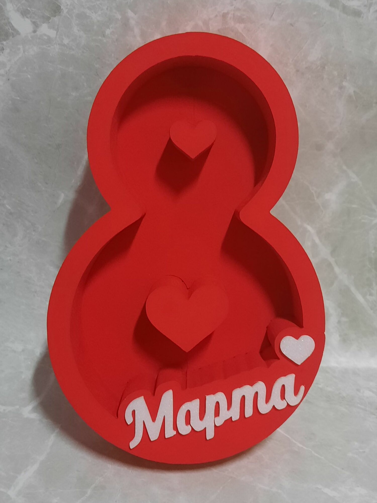 Пенобокс 8 марта (красный)