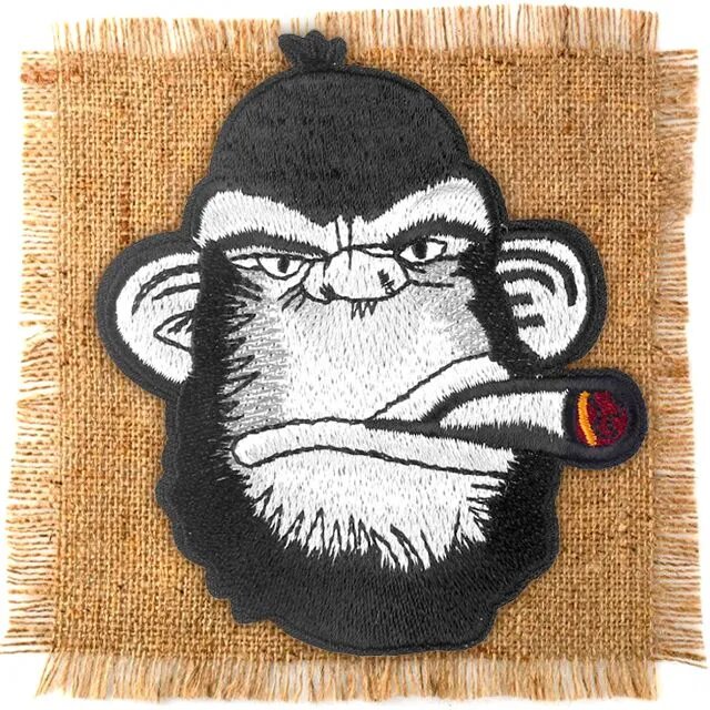 Нашивка на одежду шеврон на клеевой основе горилла 7,5х9,0см (№59)
