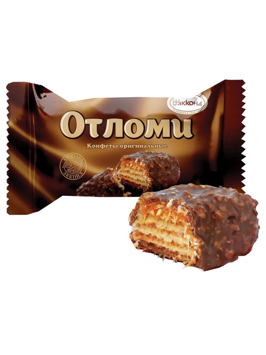 Конфеты вафельные Отломи с карамелью, 360 г