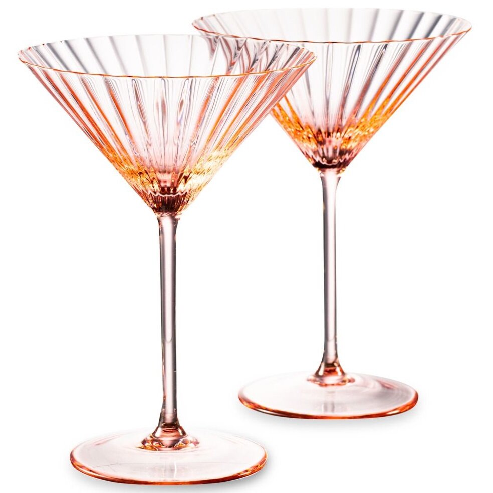 2 бокала для мартини Anna Von Lipa Lyon Martini Glass Rosa Set AVL-660-50