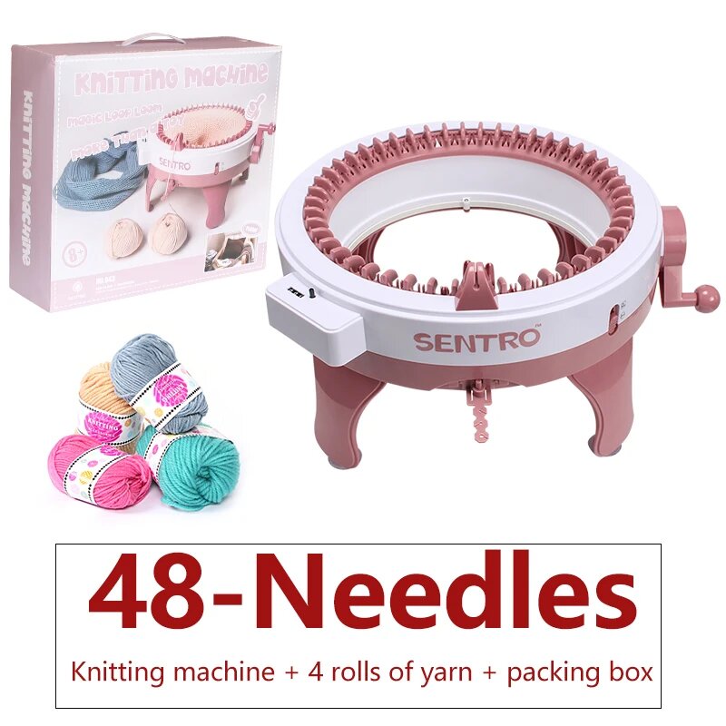 Швейная машина SENTRO 40/48Needle Knitting Machine - Создание ткани - Двойной набор вязальных станков для стильных шапок, шарфов и носков - Идеальный ручной подарок для любителей ремесел