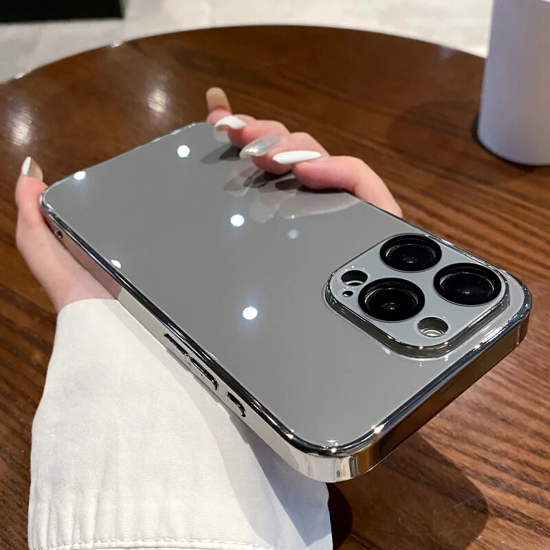 Стеклянный чехол New Grey для iPhone 12