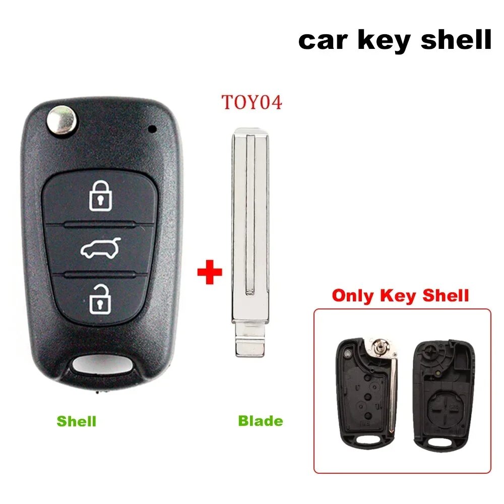 315 МГц 433 МГц ID46 Чип Flip Remote Автомобильный ключ Пульт дистанционного управления для Hyundai I20 I30 IX35 Avante для Kia K2 K5 Sportage Авто Key Case Shell shell - TOY04