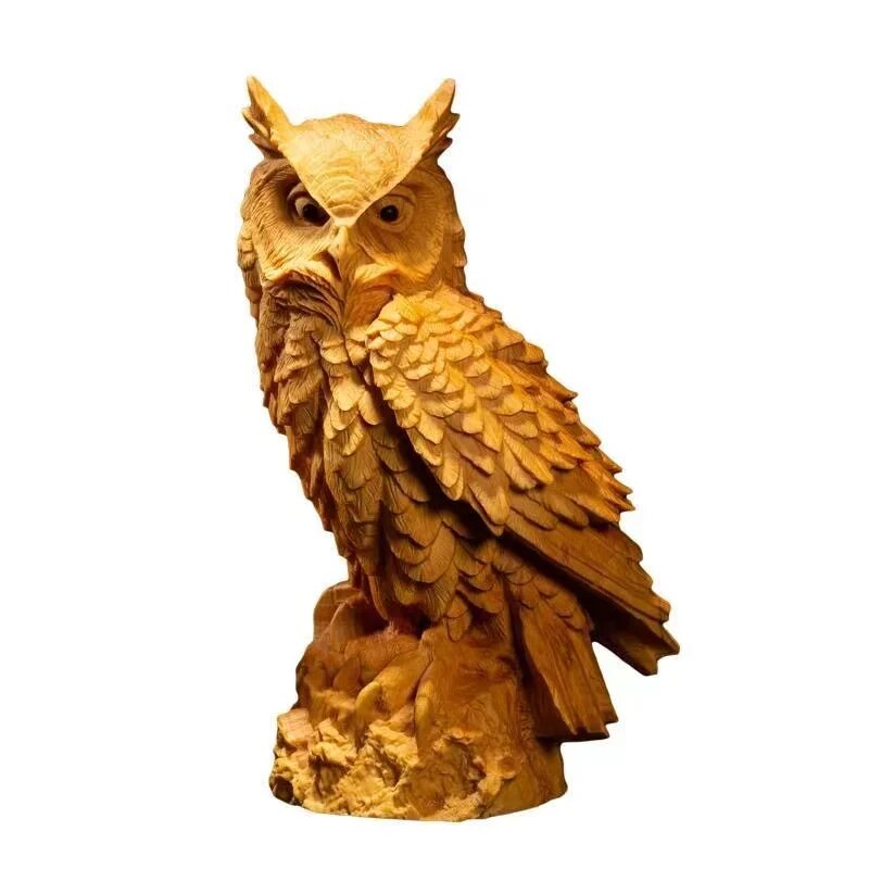 Фигурка совы из кипариса QIANFANEIVES