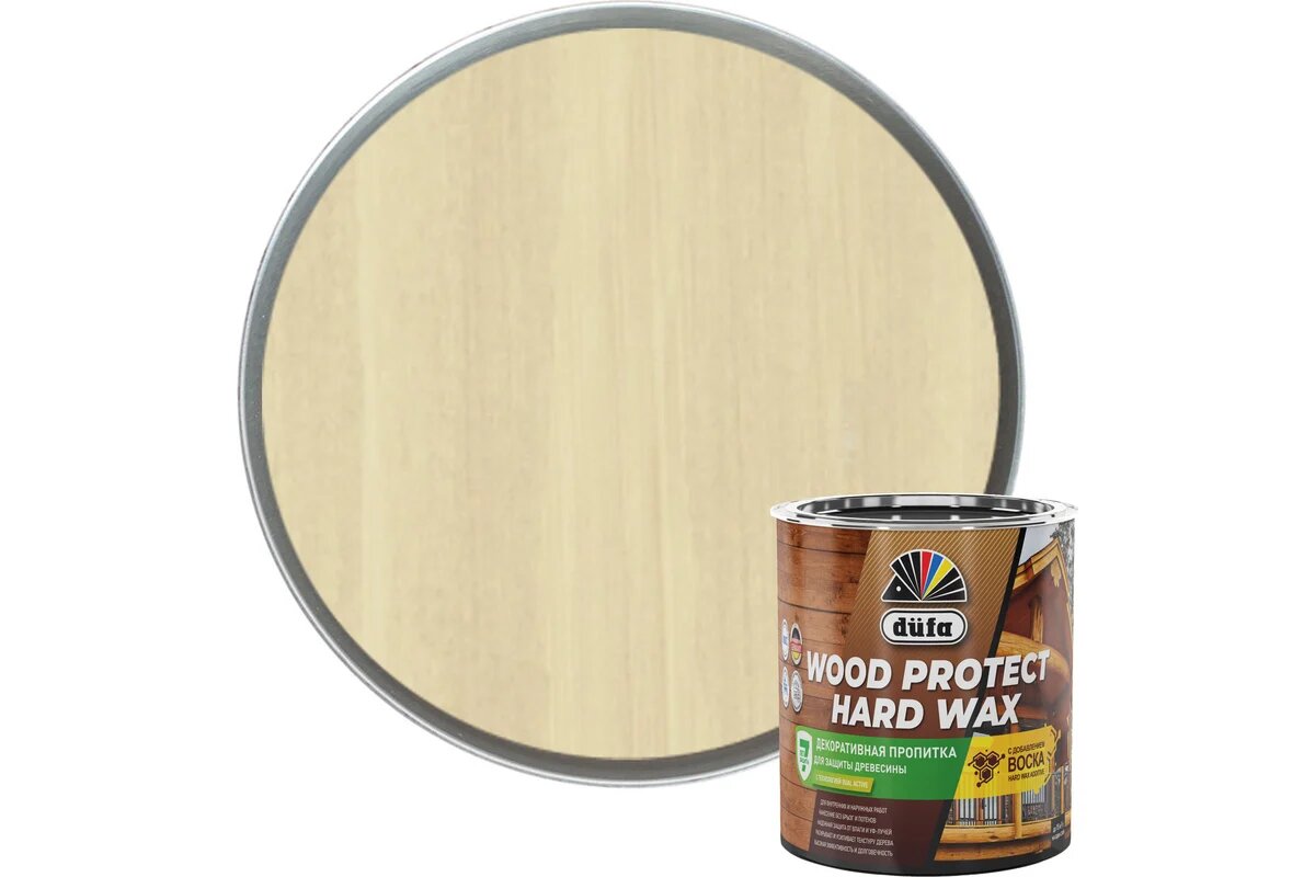 Dufa Пропитка WOOD PROTECT HARD WAX прозрачный 0.75 л МП00-010446