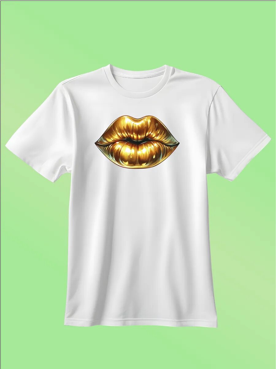 Футболка губы