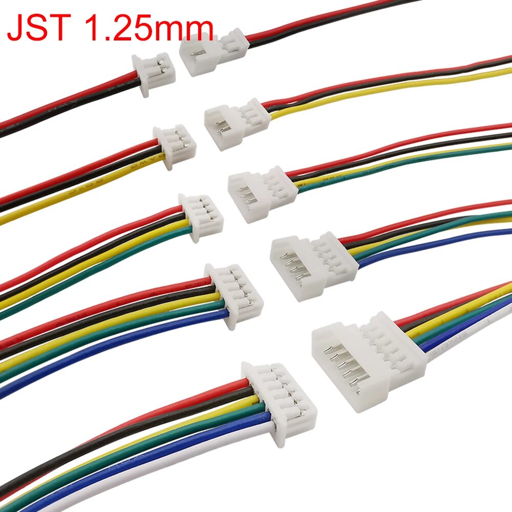 JST разъемы электрические 5 пар 3П, 15CM, JST 1.25MM