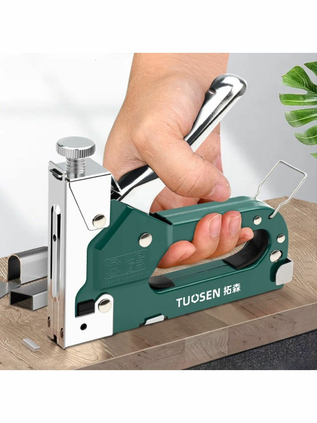 Cтеплер мебельный 3в1 с регулируемой силой удара, длина гвоздей 8-12 мм (СФ)