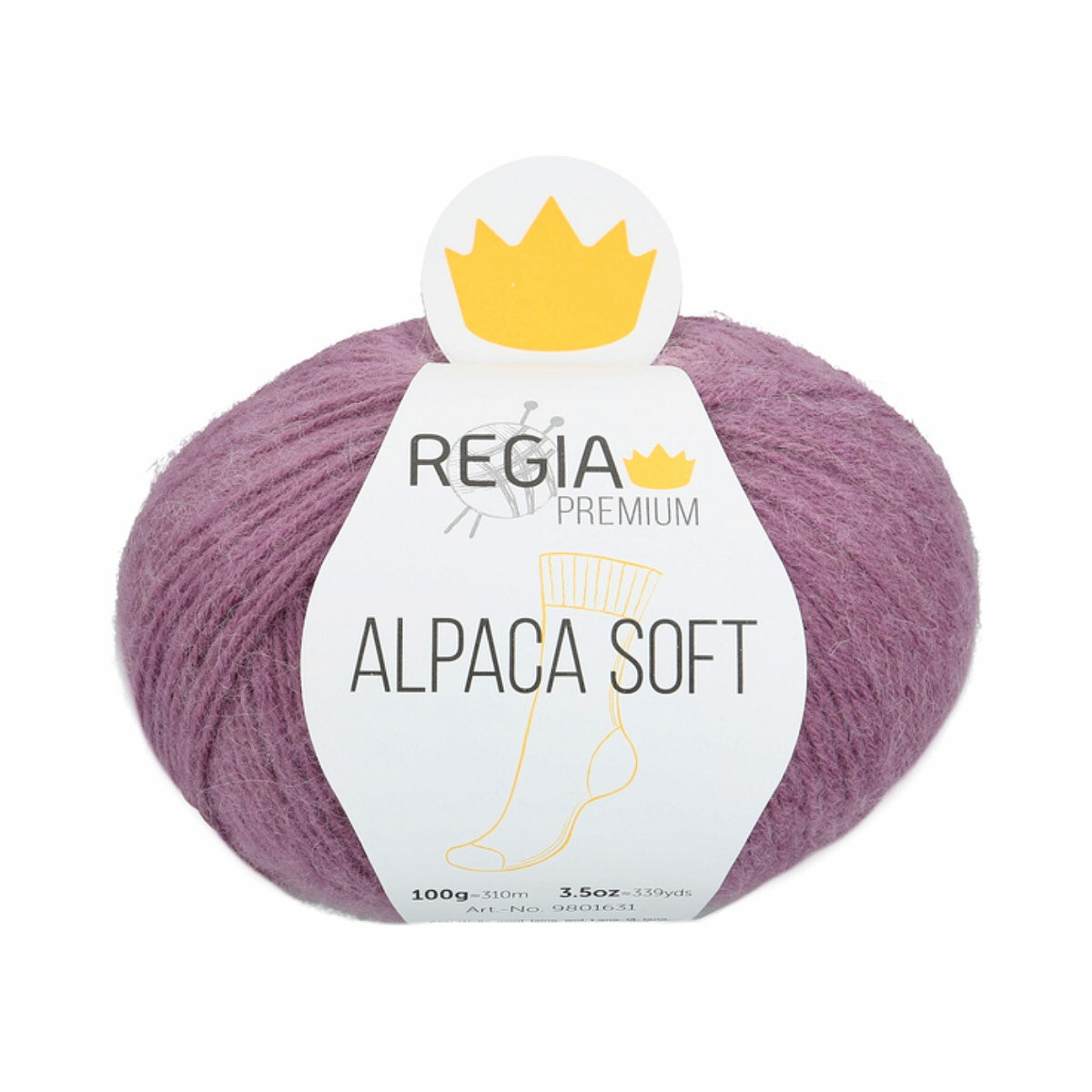 Alpaca Soft /Альпака Софт/ пряжа Regia Premium, 4 нитки, MEZ, 9801631 (00036, mauve (мальва), розовый)