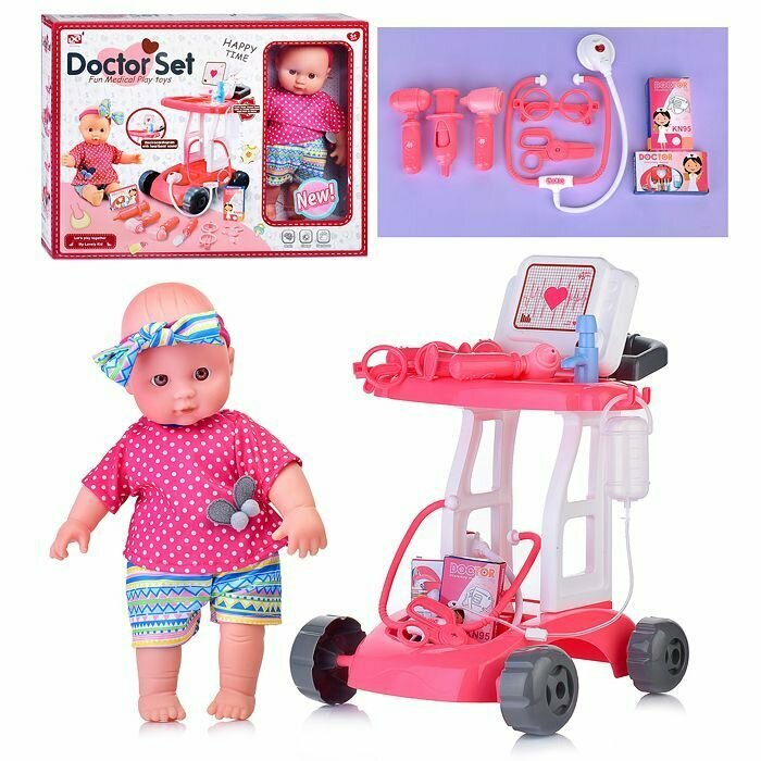 Набор доктора Oubaoloon "Doctor Set", с пупсом, в коробке (8829A-2)