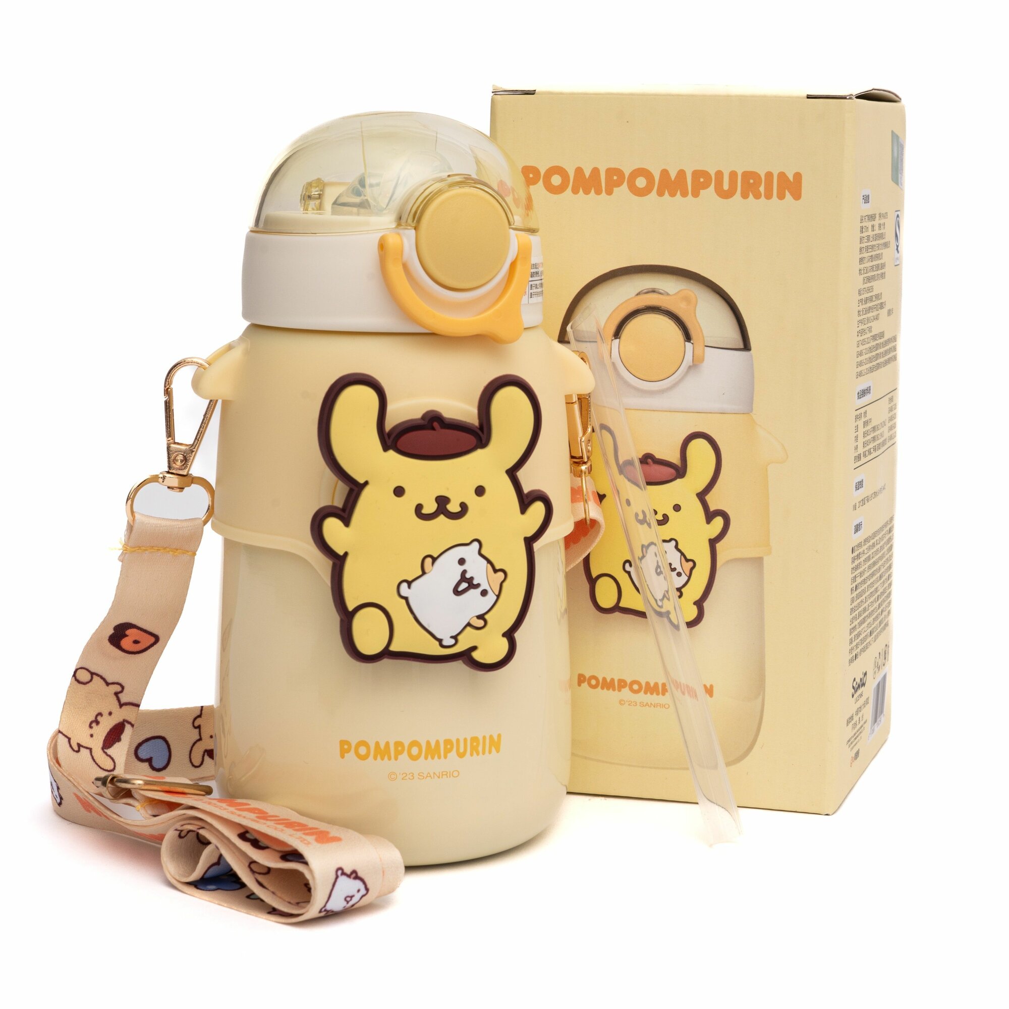 Бутылка для воды Kuromi Hello Kitty Куроми, 570 мл, Vivacat, детская, сиреневый, термос - кружка (bottle_kuromi)