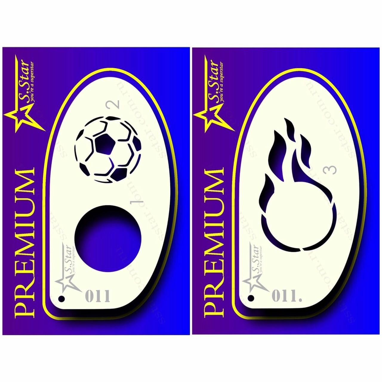 Трафарет для аквагрима постоянного пользования футбольный мяч