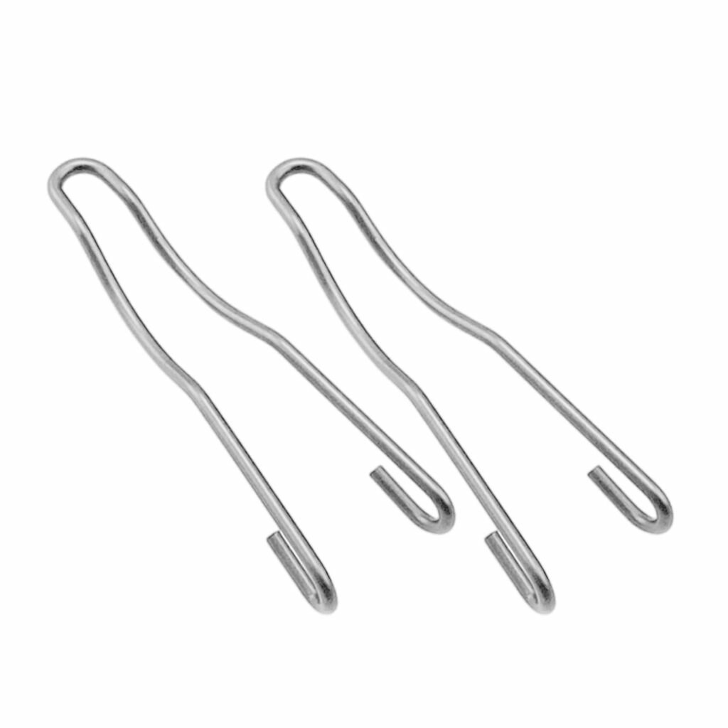 2 задних зажима из стальной проволоки-белый