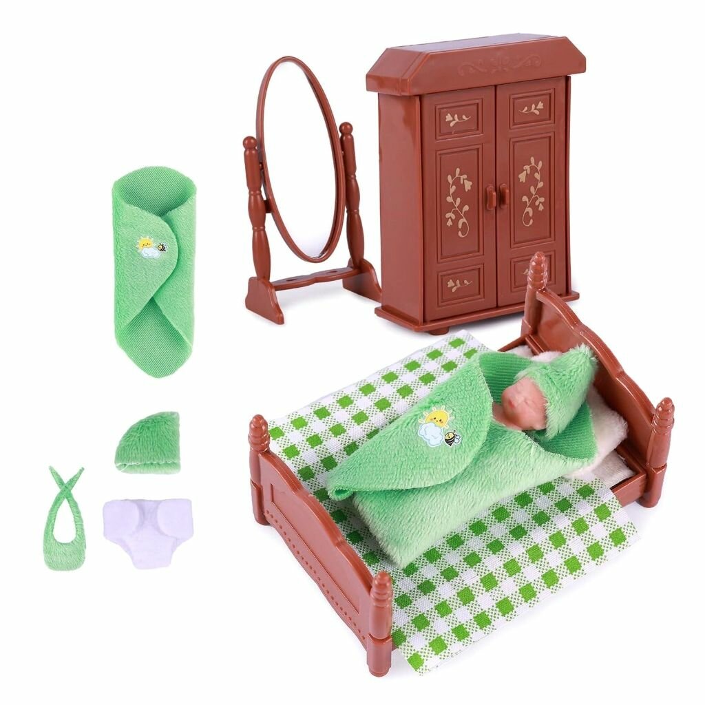 Мини-силиконовая кукла-младенец, 3-дюймовая реалистичная игрушка для новорожденных, стиль 1