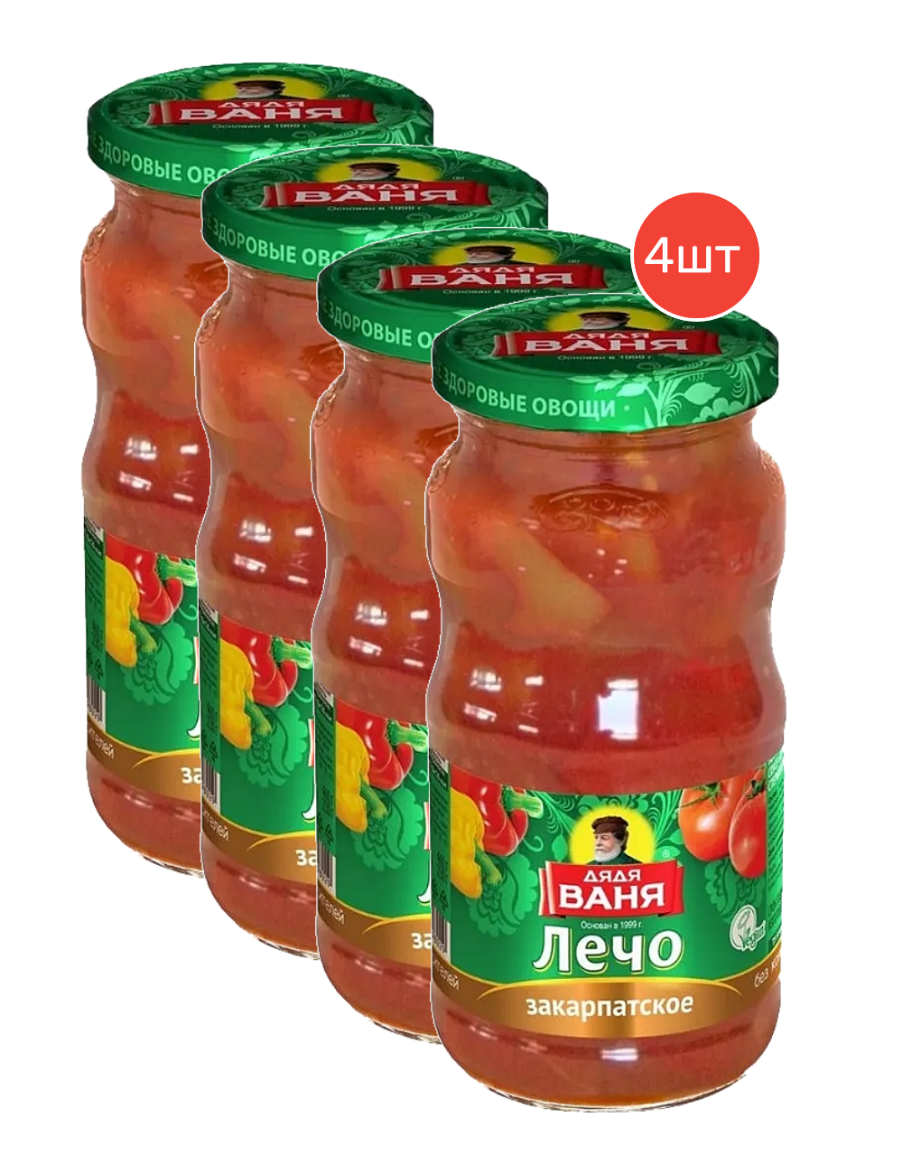 Лечо Дядя Ваня закарпатское, 460 г 4 шт