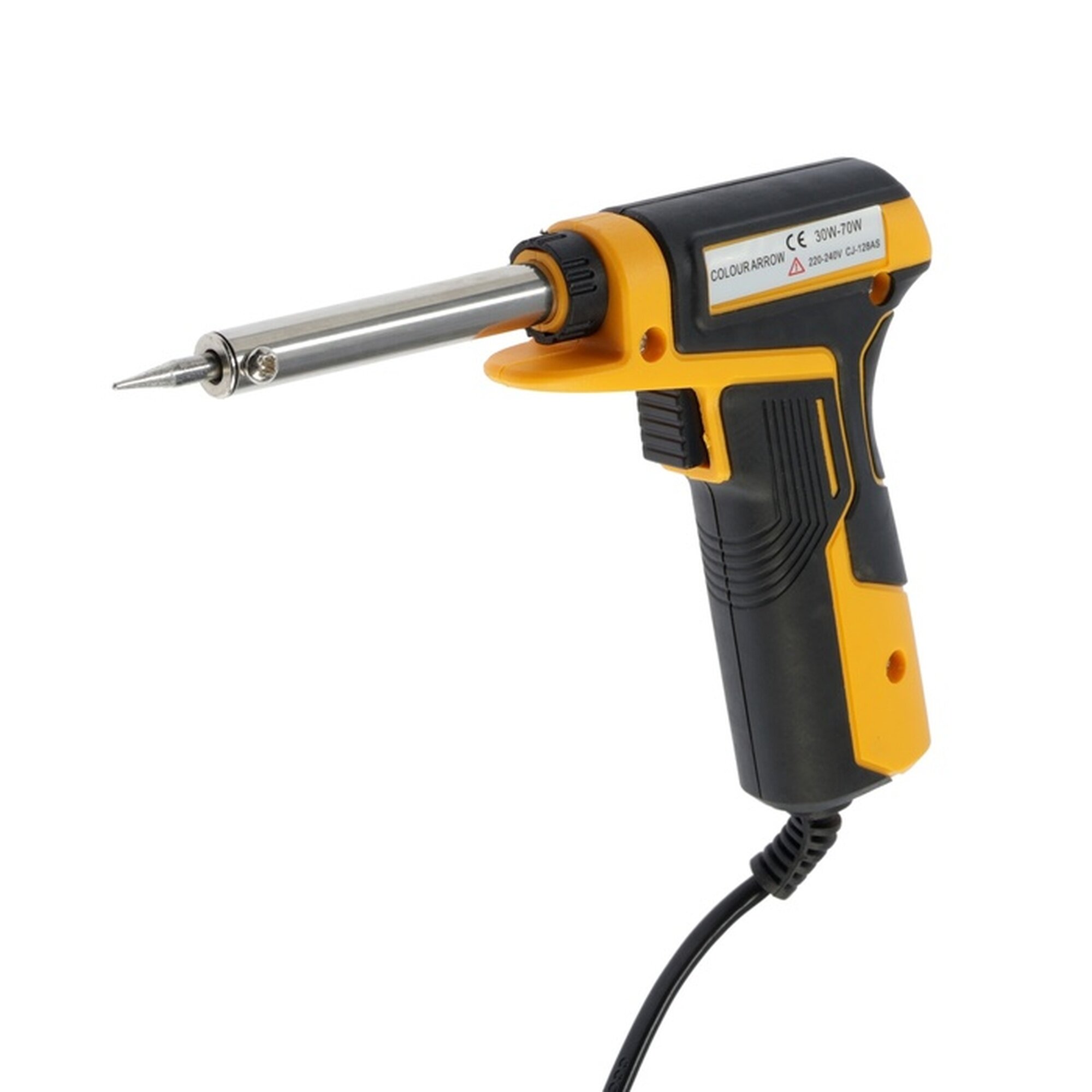 Паяльник-пистолет с регулировкой мощности тундра, 30-70 Вт, двухкомпонентная рукоятка