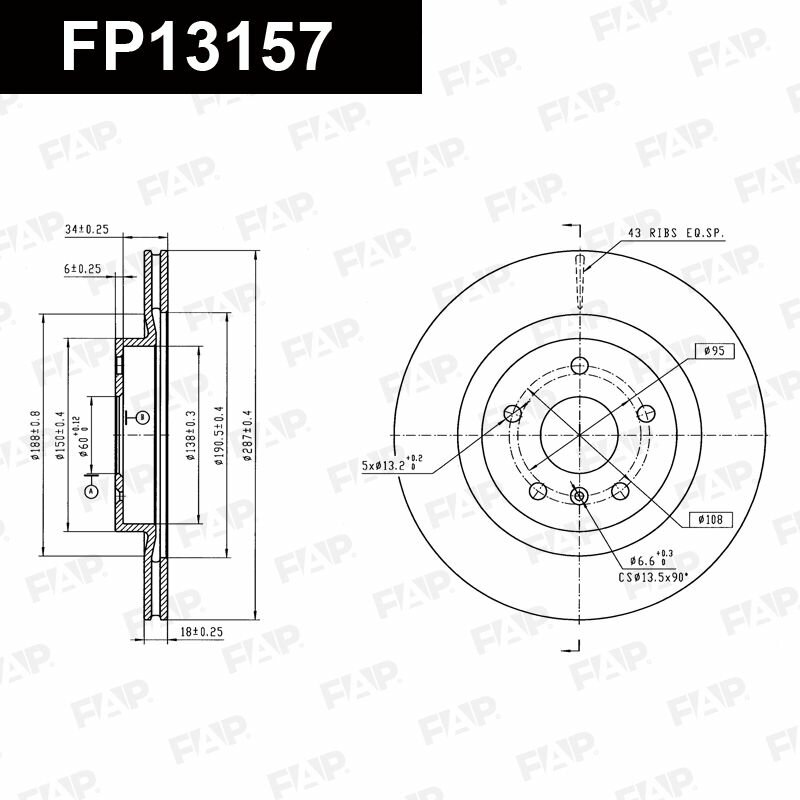 Диск тормозной передний Chery indis Tiggo X1, Чери Индис Тигго X1; S18D3501075