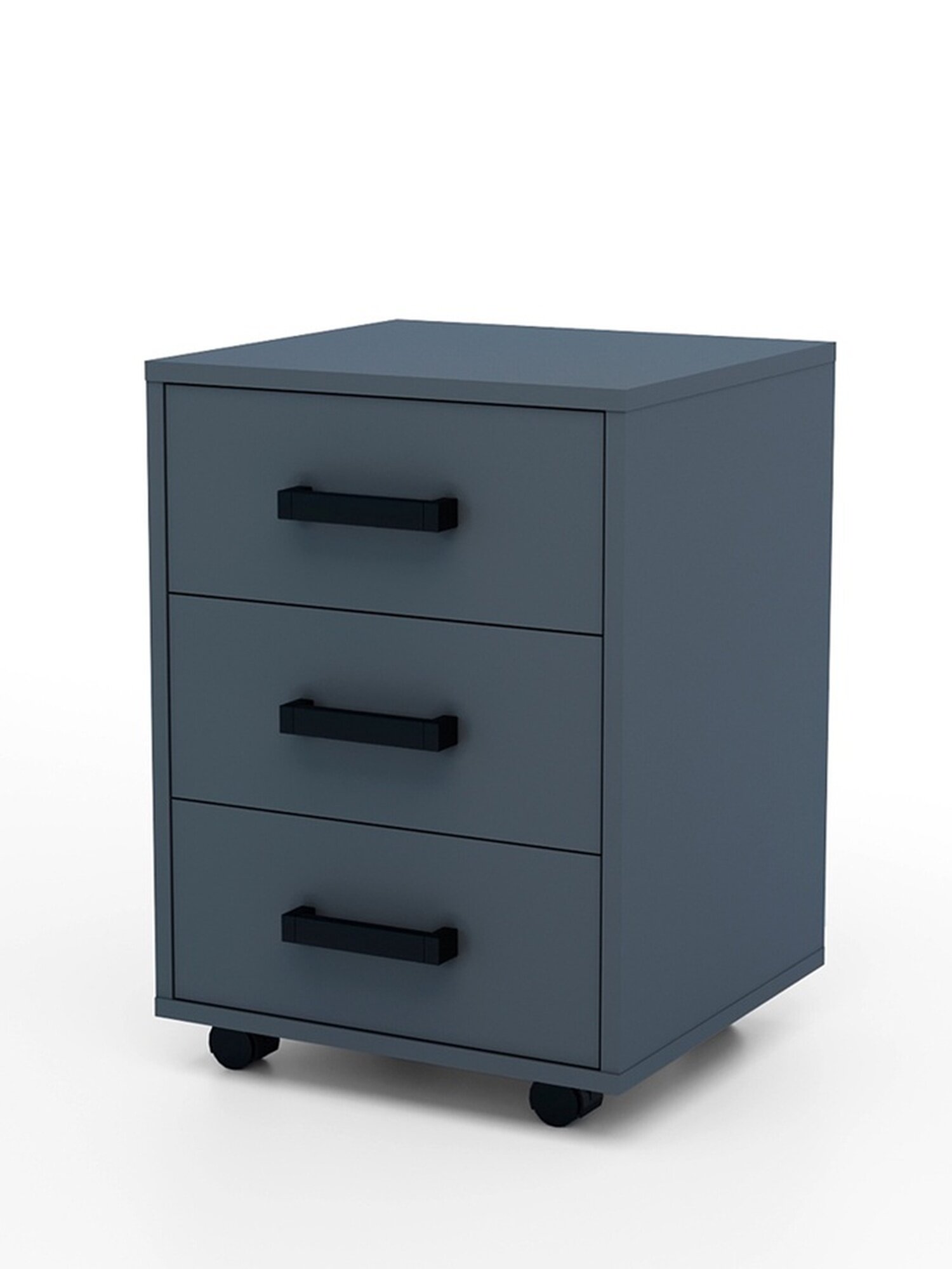 Выкатная тумба Клик Мебель, ЛДСП, 42х40х58,5 см, 3 ящика, на колёсиках, цвет венге