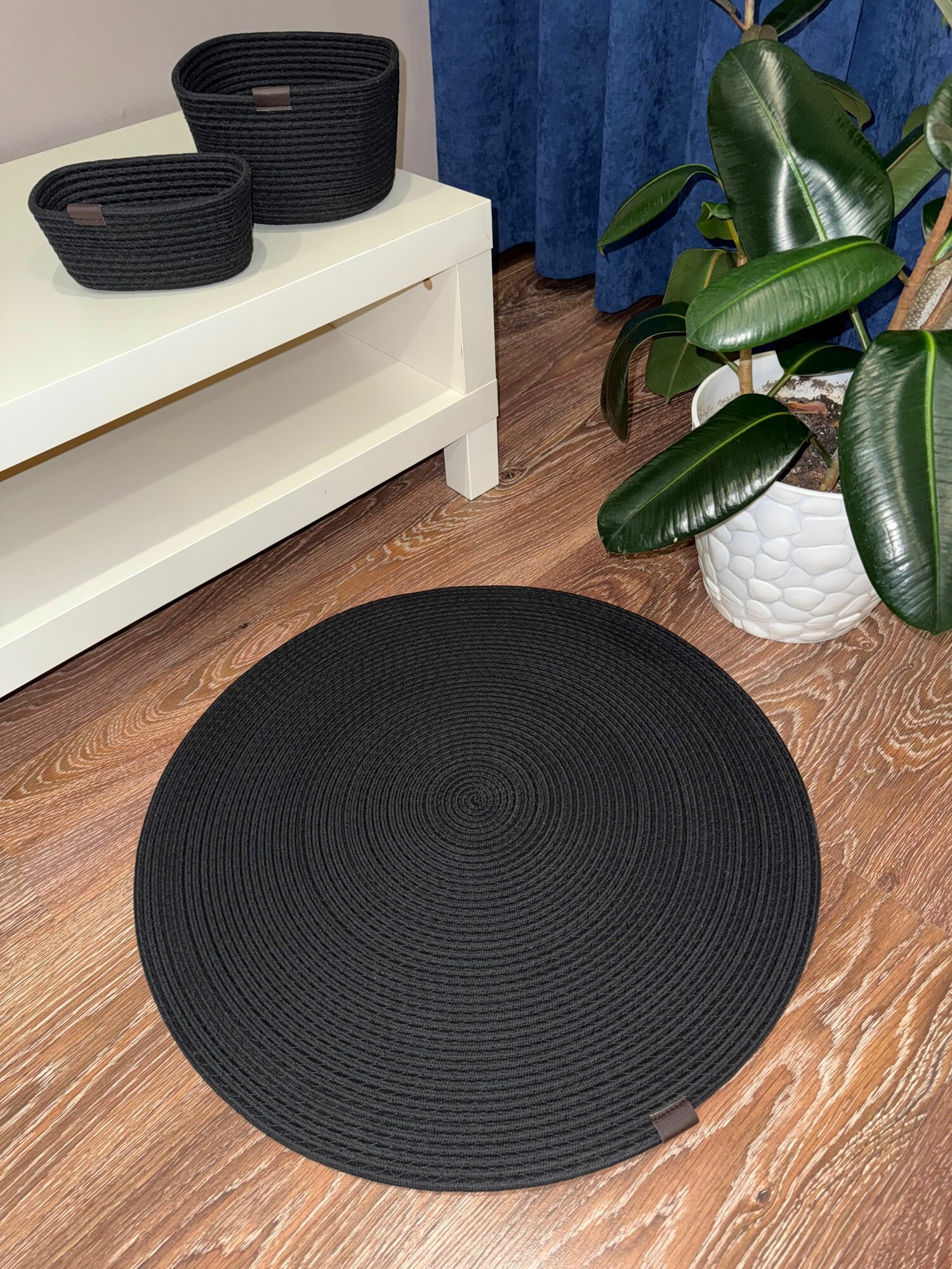 Коврик для ванной и туалета круглый 0,6х0,6м