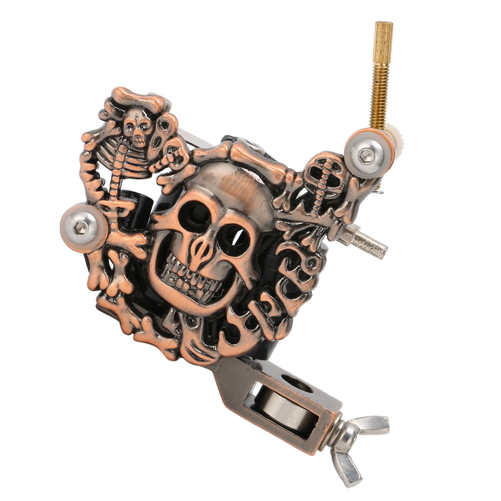 Катушка с рисунком черепа, тату-машина, традиционное устройство для татуировки боди-арта для татуировщика