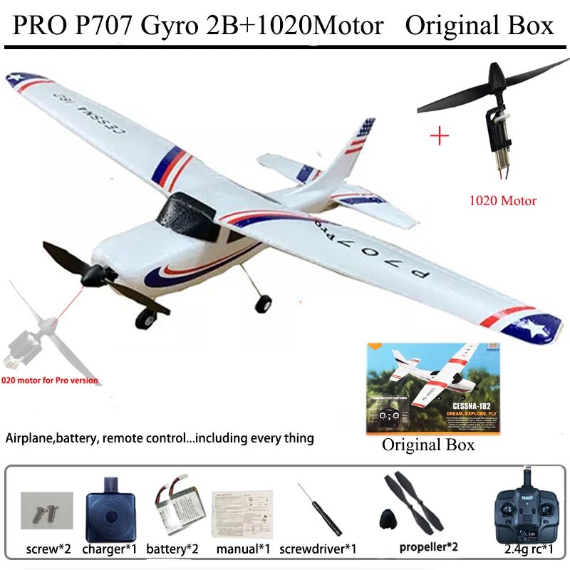WLTOYS Радиоуправляемый самолет P707G Cessna 182