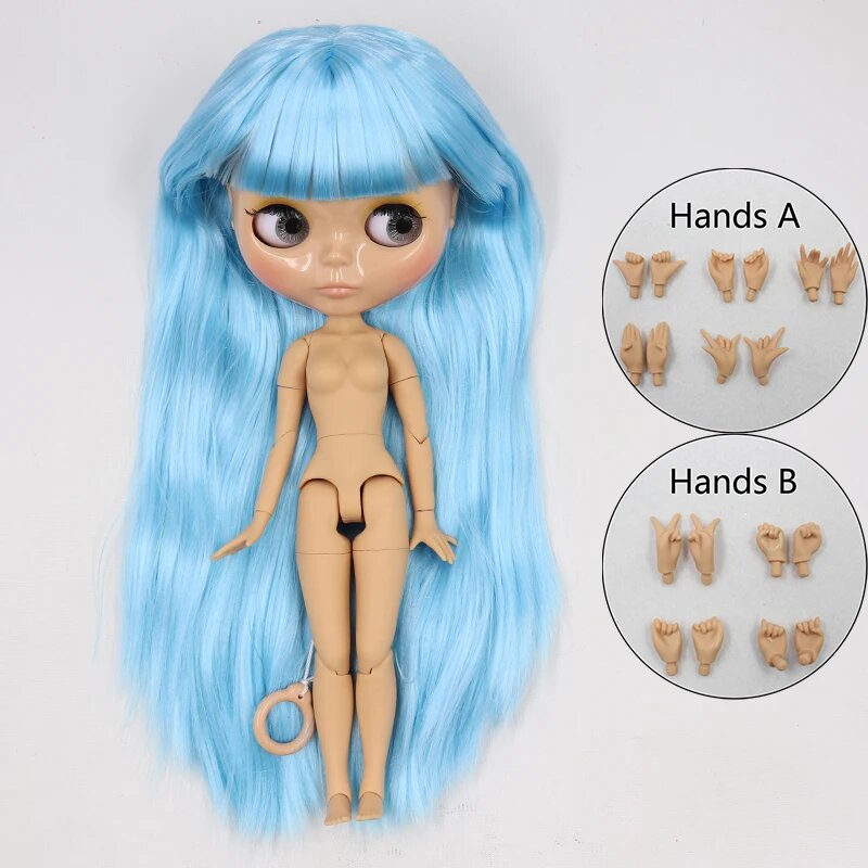 Кукла Blythe шарнирная, 1/6, 30 см, блестящее лицо doll and hands H