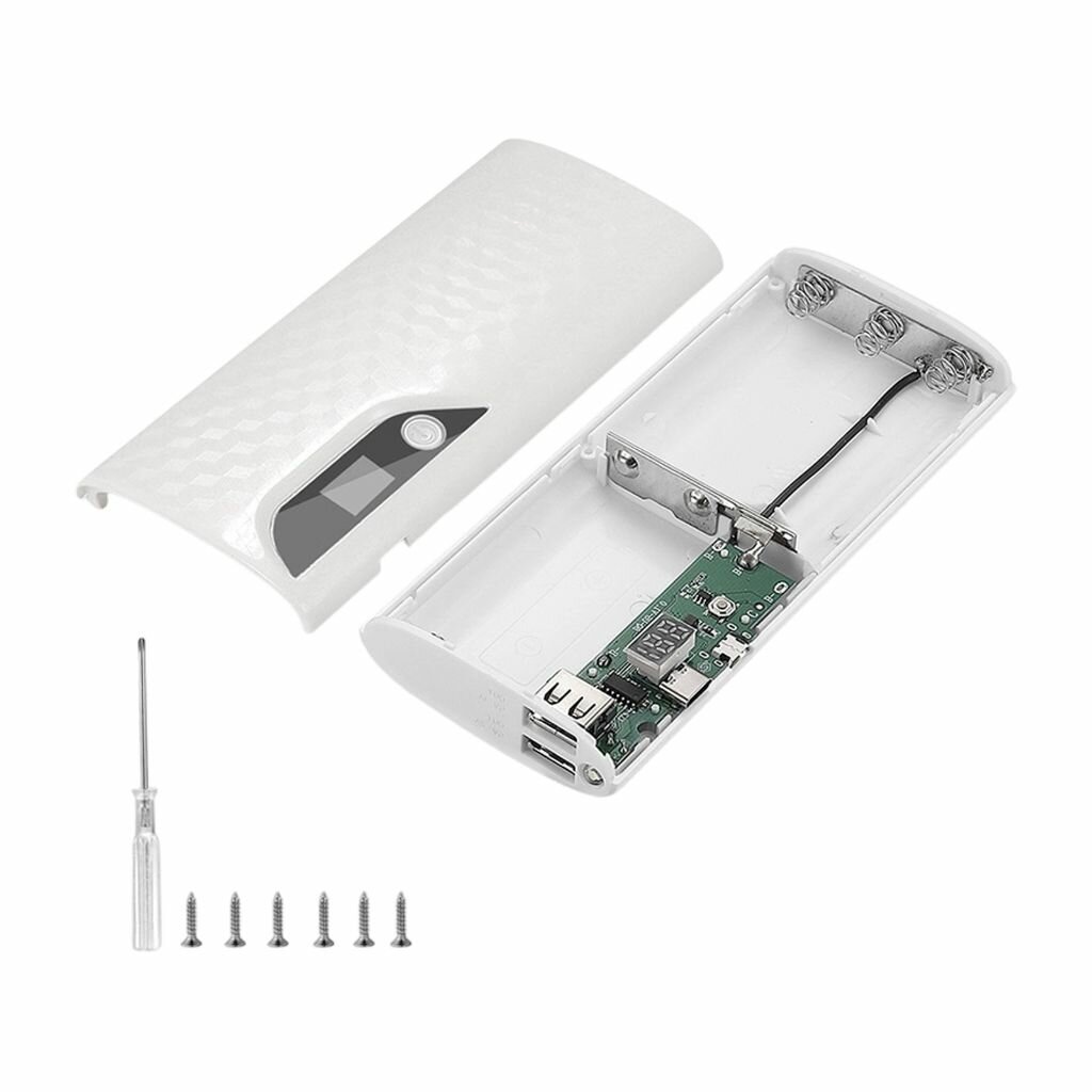 Комплект чехлов для зарядки мобильных устройств большой емкости без сварки 5x18650-белый