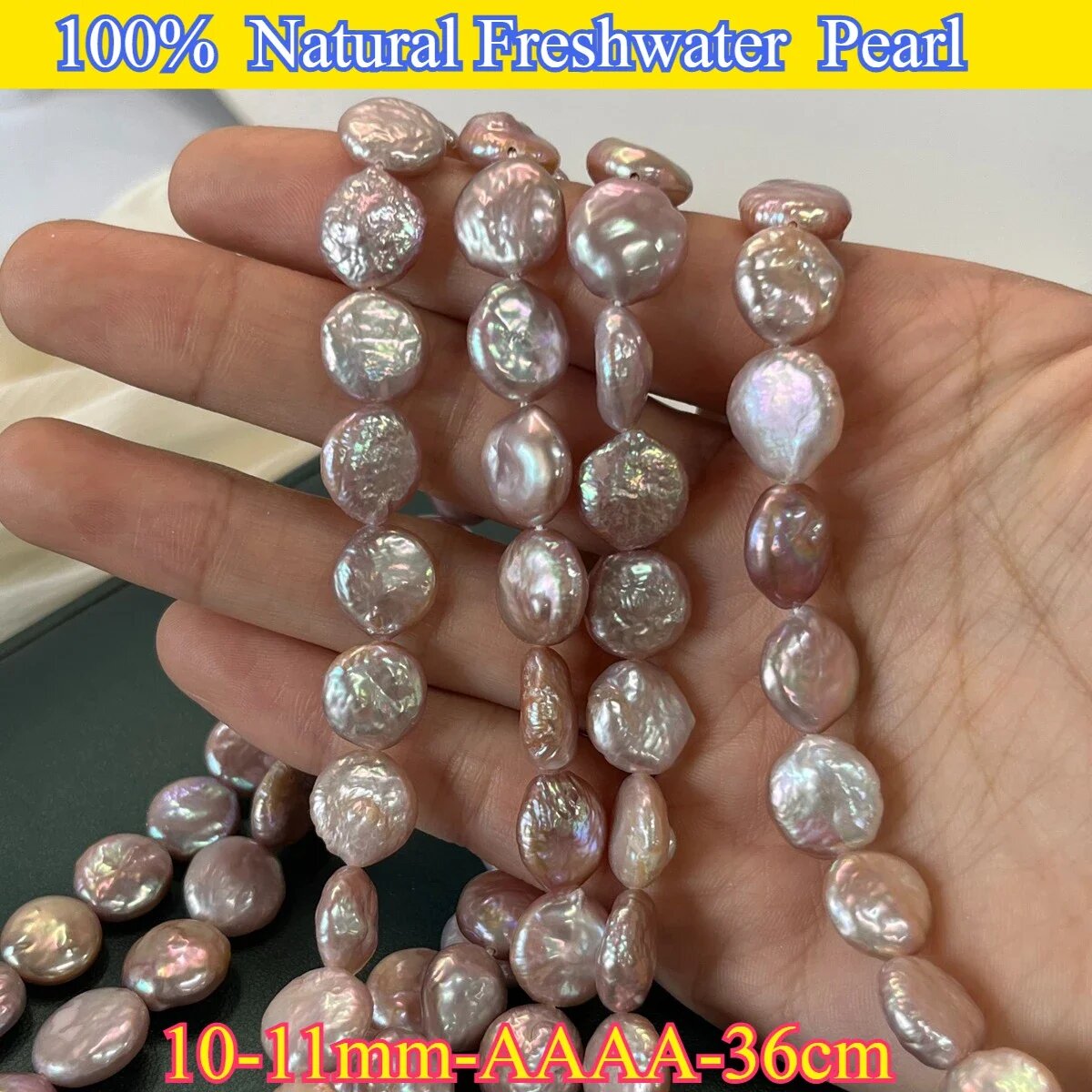 Белый фиолетовый натуральный жемчуг 10-11 мм бусины лавандовый