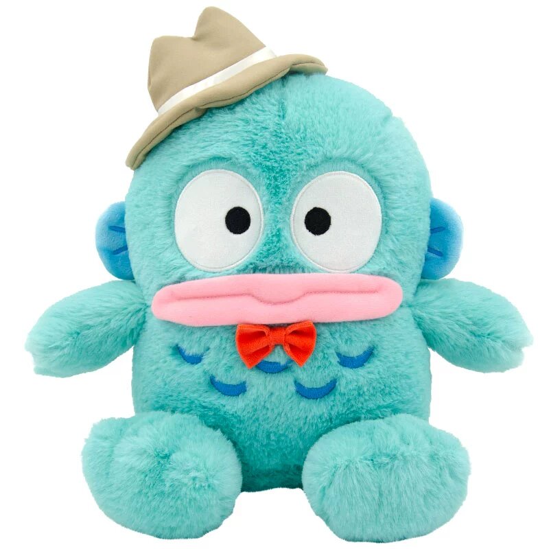 Кукла Sanrio Half Fish Man, уродливая рыба, сумка через плечо, шляпа осьминога, Хантон, мягкая игрушка-кукла, большой