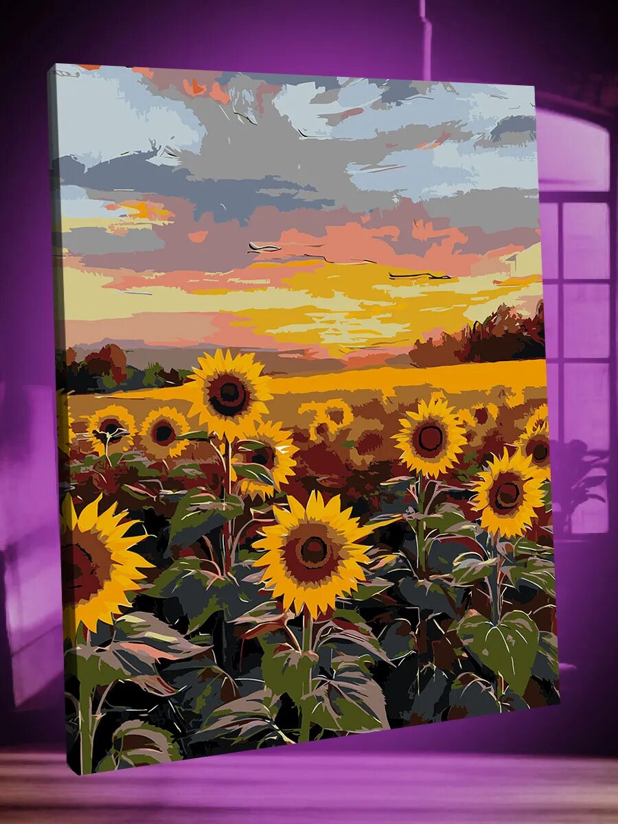 Картина по номерам Подсолнухи