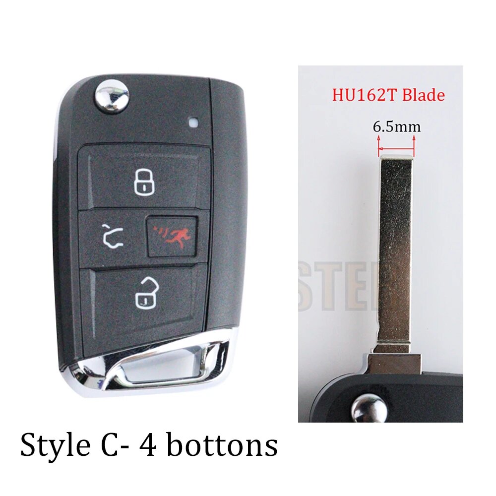 3 4 кнопки корпуса автомобильного ключа для Volkswagen/VW/Skoda Golf 7 4 5 Mk4 6 style C-4BT-HU162T