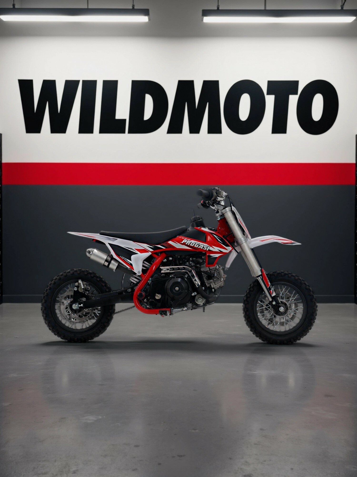 Детский питбайк Progasi "Kids Power", 107 куб. см, 4-х тактный, электростартер, красный ❗Автоматическая КПП