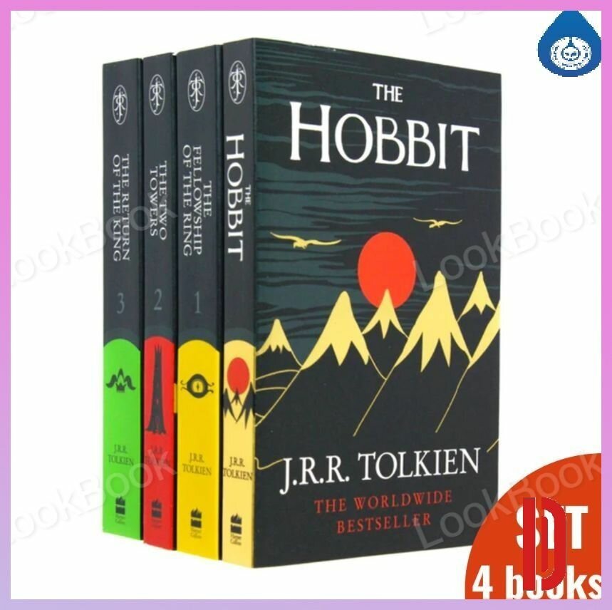 Властелин Колец книги трилогия + Хоббит на английском языке набор / The Lord of the Rings Hobbit set 4 books Tolkien J.R.R. на английском