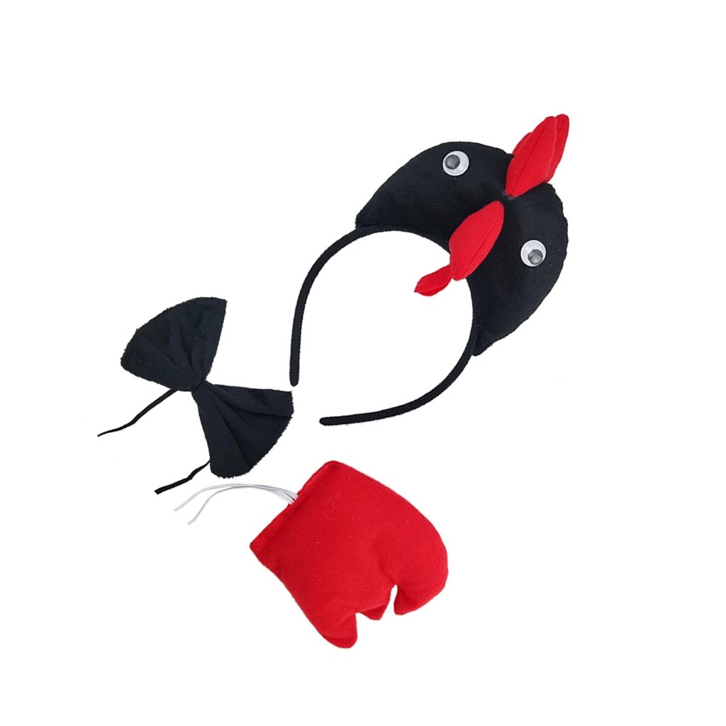 Набор аксессуаров для волос Chicken-Черная Курица из трех частей