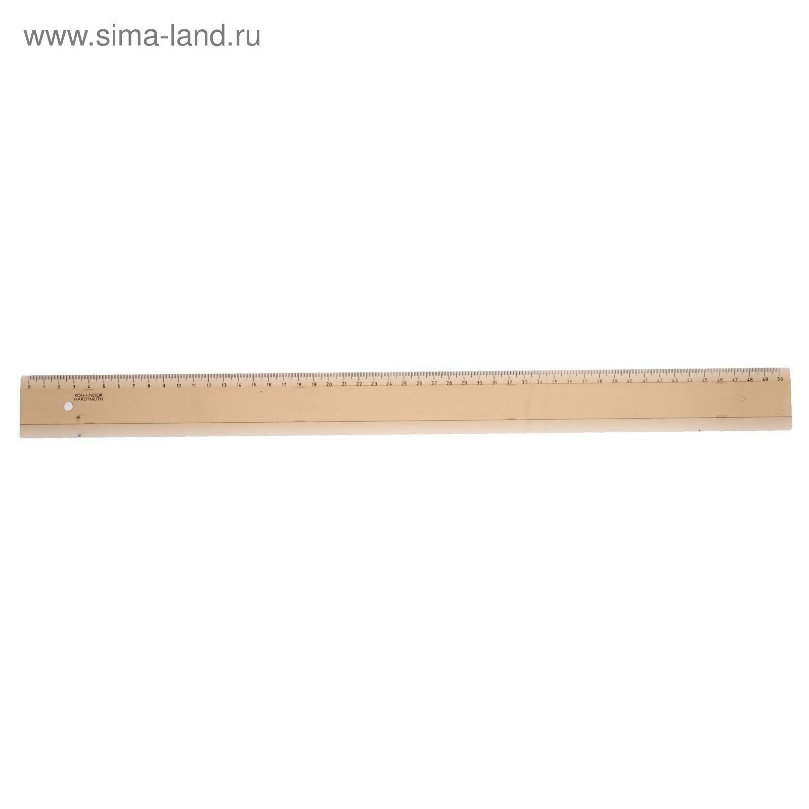 Линейка 50 см Koh-i-noor 742801, пластик, прозрачная