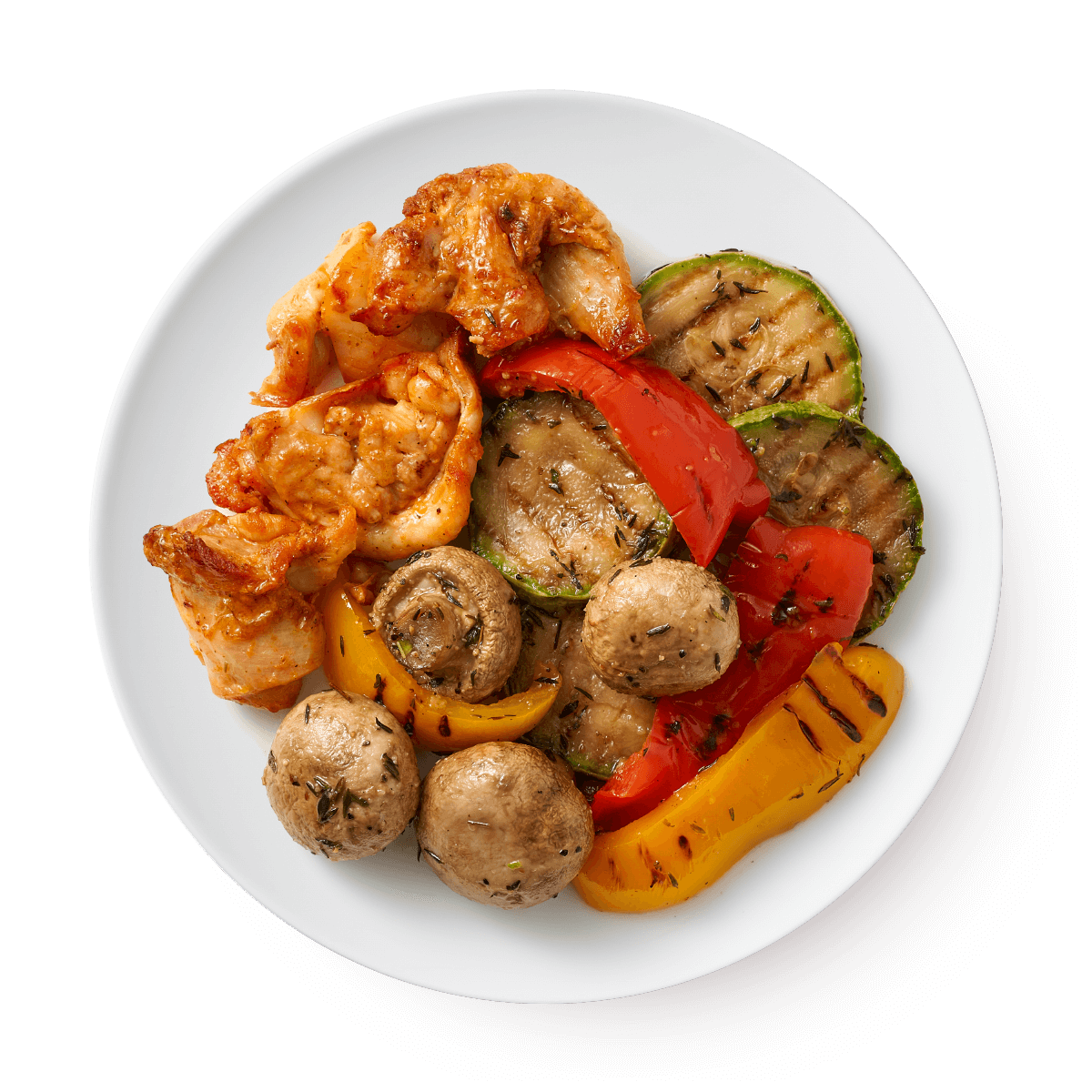 Цыплёнок с овощами "Мирлис", запечённый, в пластиковом контейнере, 1 шт