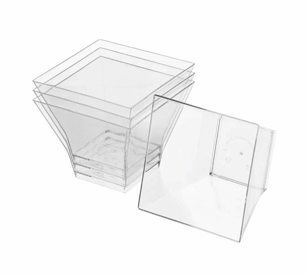 Форма для фуршета одноразовая Vzlp Пагода из полистирола прозрачная 60мл, 50шт